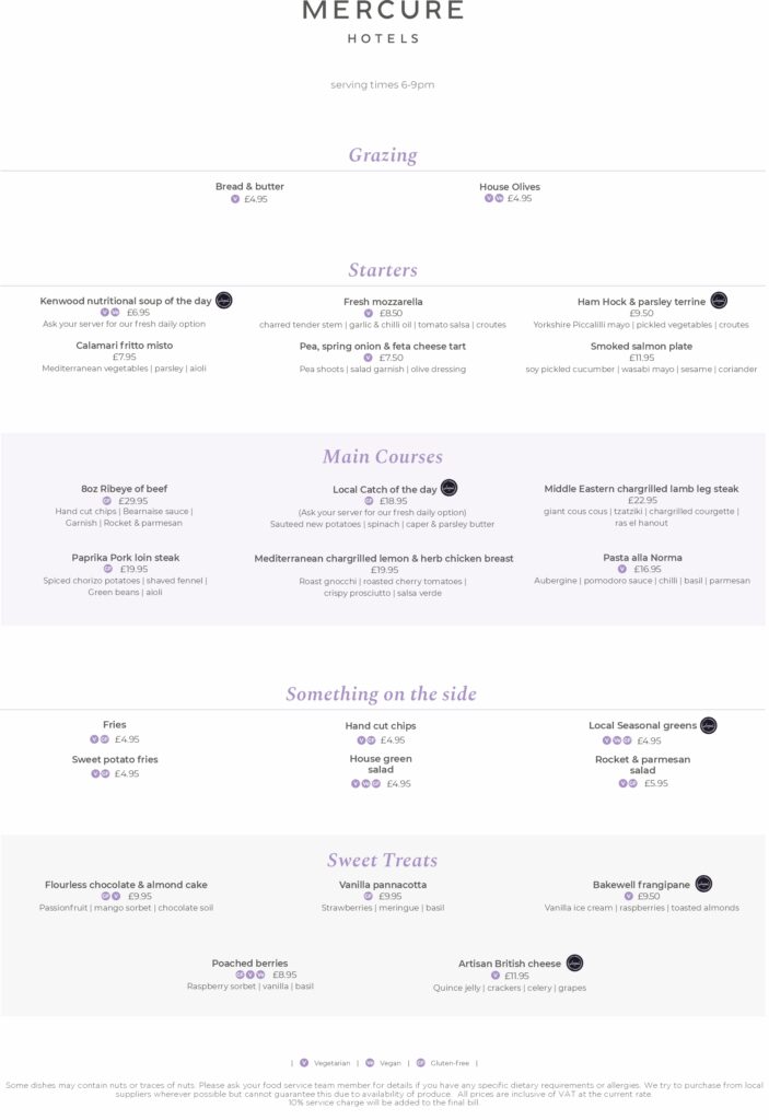 DINING | The Mercure Sheffield Kenwood Hall Hotel & Spa